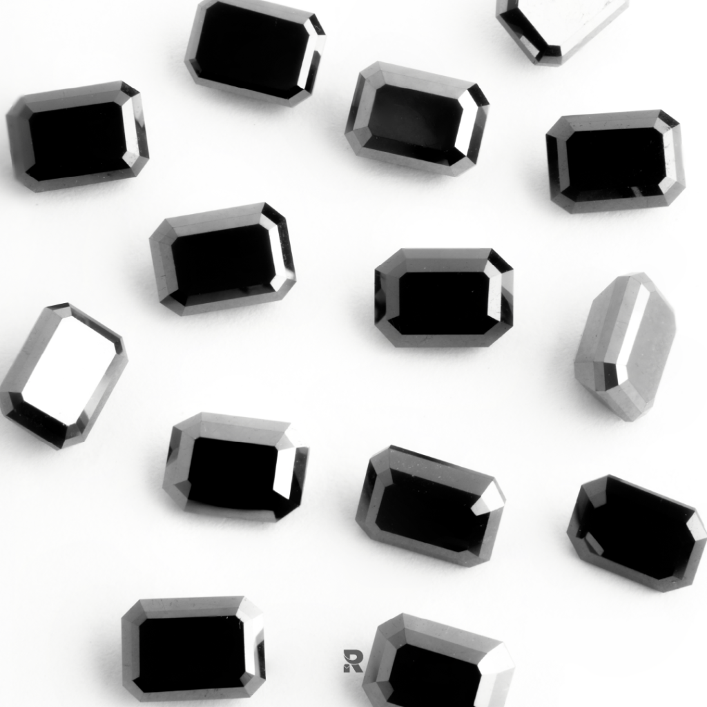 Buy Emerald Shape Black Diamond at Wholesale Price