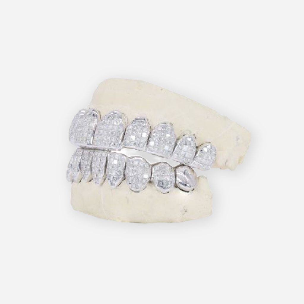 Shop Custom Vvs Clarity Natural Diamond Teeth Grillz Zig-zag Setting ...