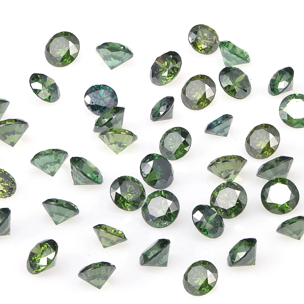 Buy 1mm to 3.6mm Round Green Color Diamond | Diamonds Supplier