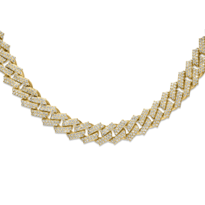 10mm Round Diamonds Cuban Link Chain