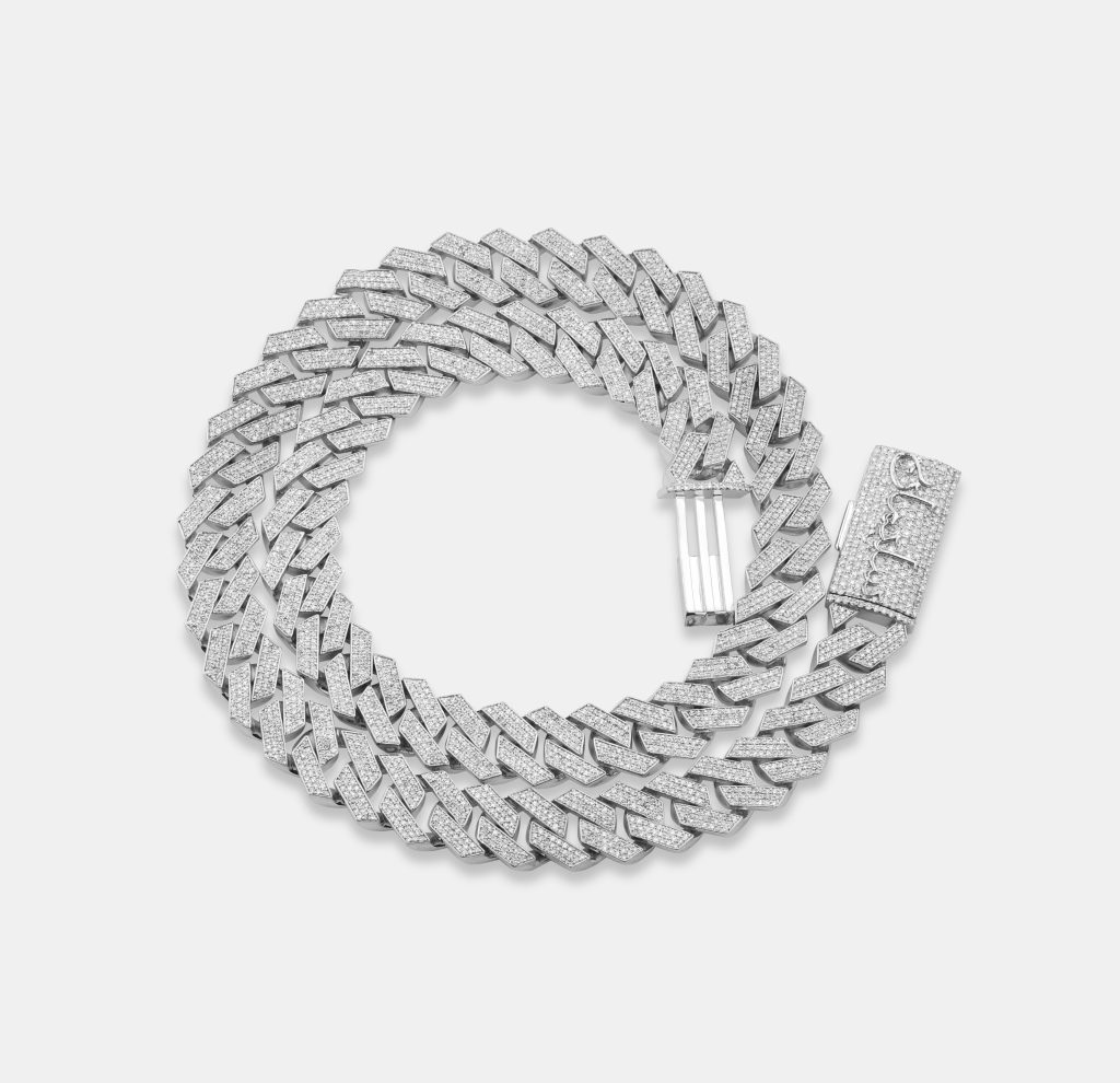 Buy Natural Round Cut Diamond Cuban Link chain at Wholesale Price