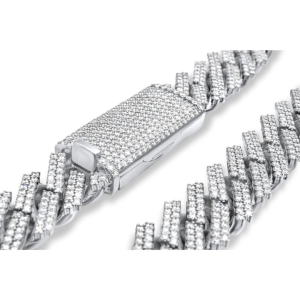 18mm Natural Diamond Cuban Link Chain