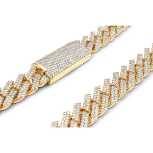 18mm Natural Diamond Cuban Link Chain