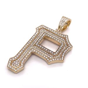 3.00 CT Letter "P" Diamond Pendant