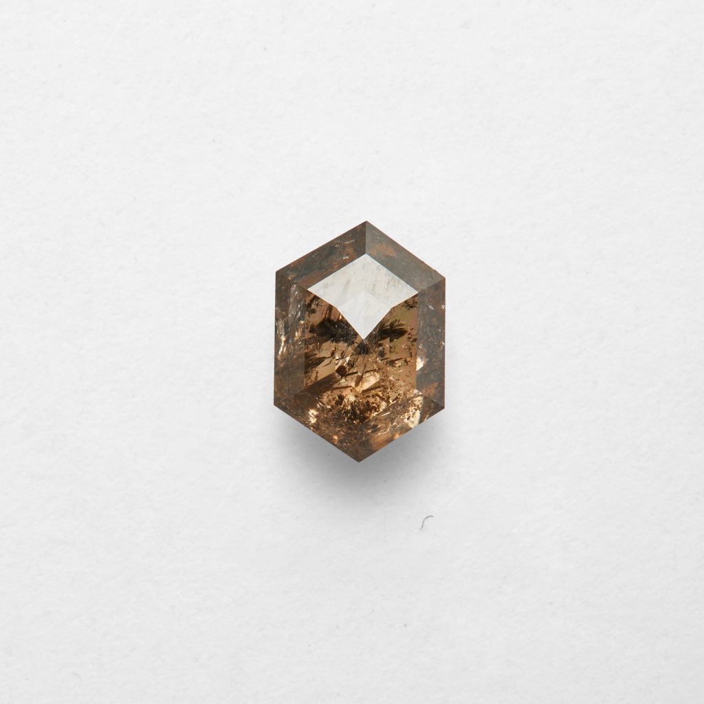 1.26 Ct Hexagon Cut Salt and Pepper Diamond