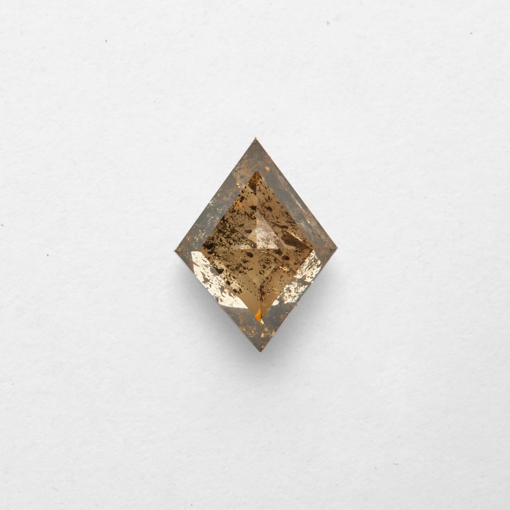 0.85 Ct Lozenge Salt and Pepper Diamond