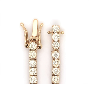 Buy Natural 14K White Gold Round Diamond Tennis Chain