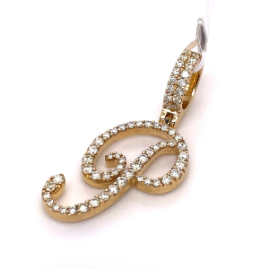 0.75 CT Letter "P" Diamond Pendant