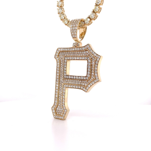 3.00 CT Letter "P" Diamond Pendant