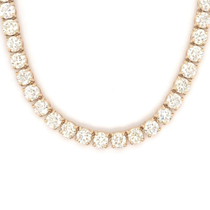 Shop 14K Round Diamond Tennis Chain