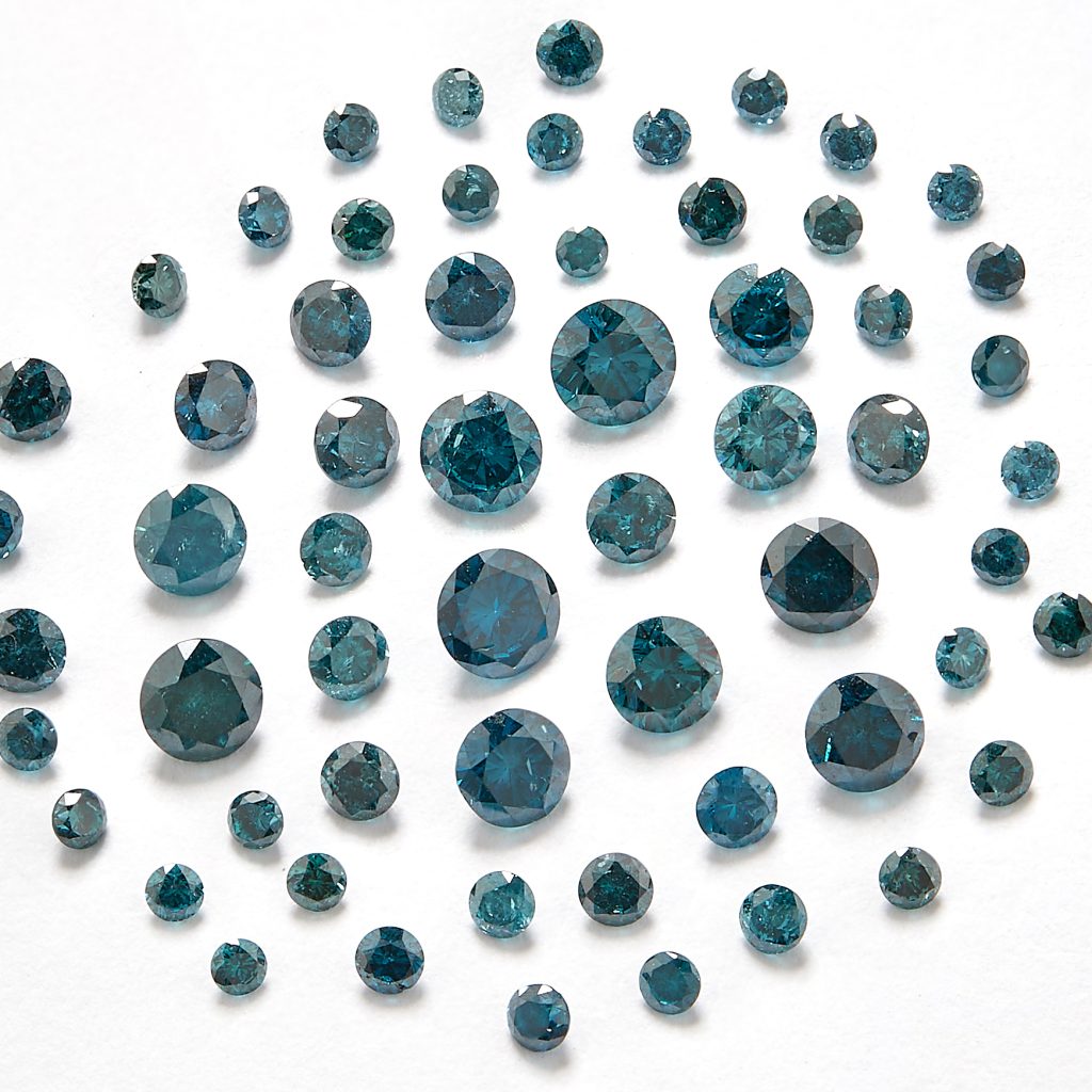 Buy 1mm to 3.6mm Round Blue Color Diamond | Diamonds Supplier